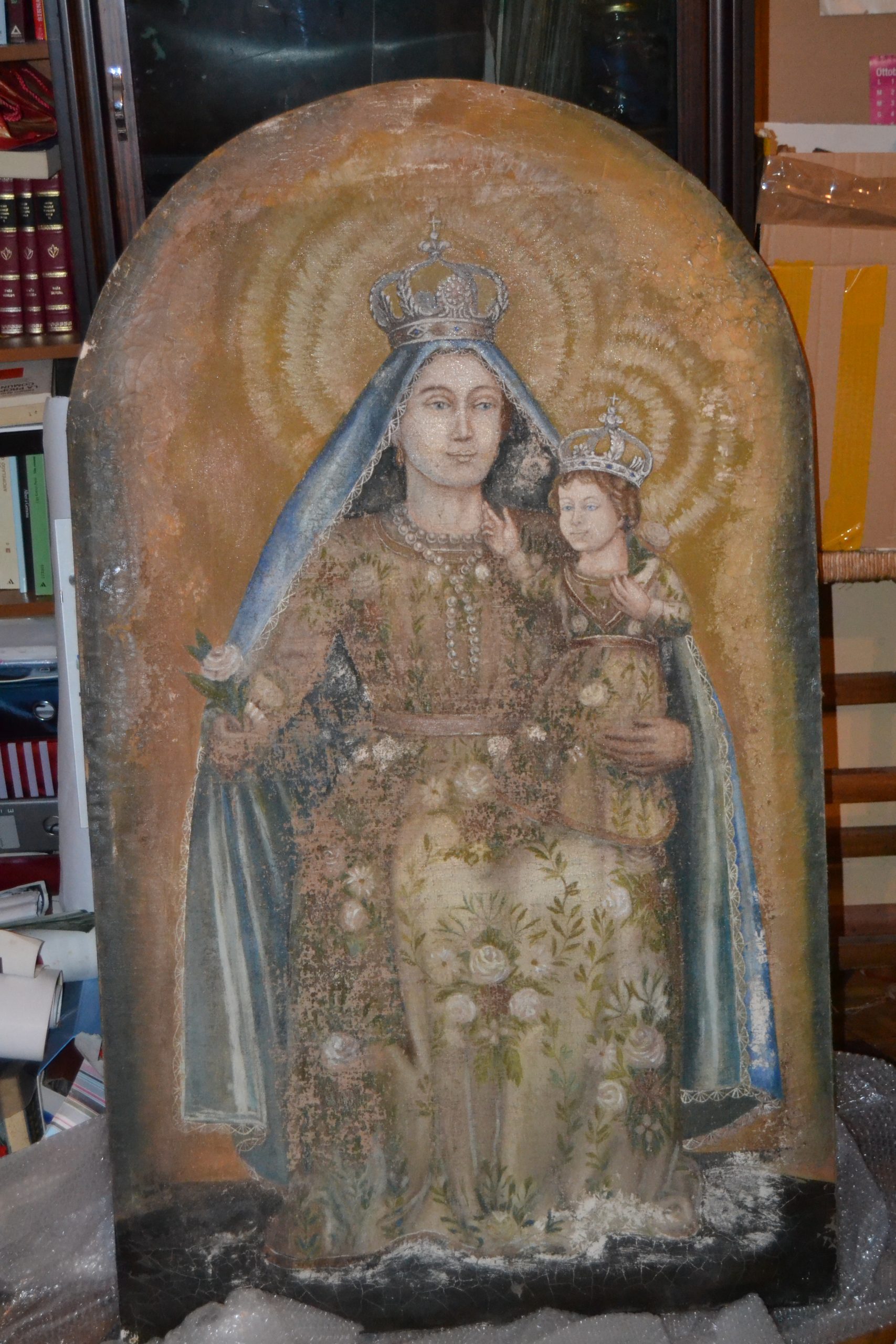 Lusevera, restaurata l'antica pala della Madonna con bambino