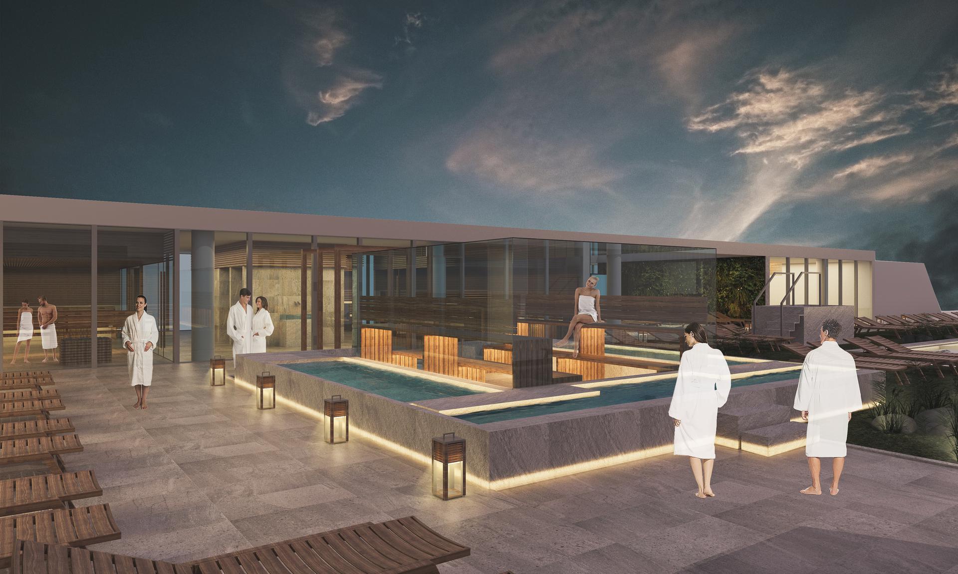 Tra ampie vetrate e piscine, ecco come saranno le nuove Terme di Grado