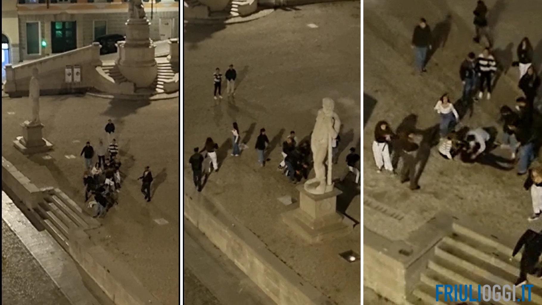 Violenta rissa nel cuore della notte a Udine: giovane a terra