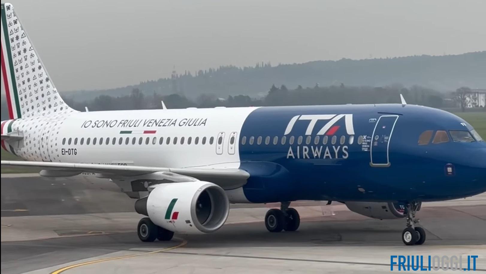 Io Sono Friuli Venezia Giulia prende il volo con ITA: la nuova livrea