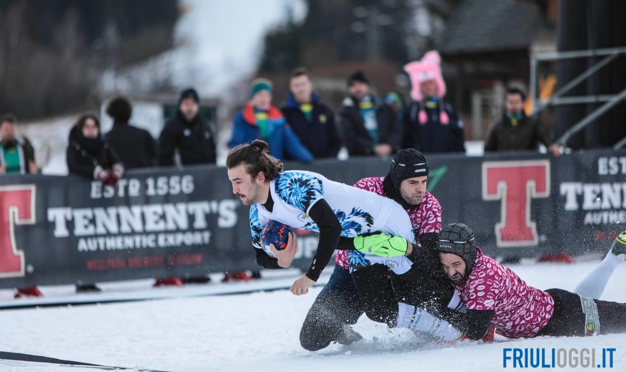 Snow Rugby a Tarvisio: la palla ovale da spettacolo sulla neve