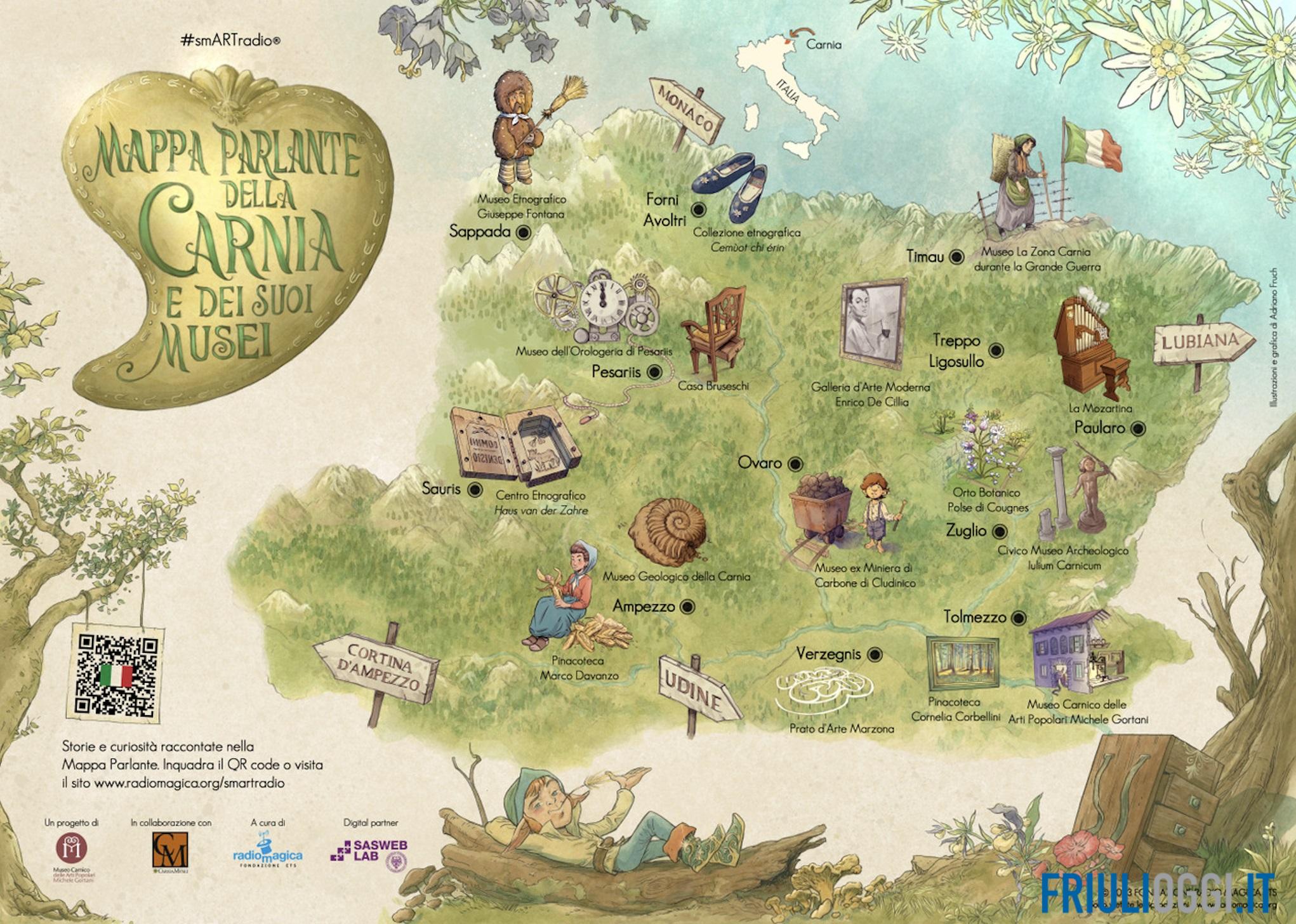 Una mappa parlante racconta la Carnia e i suoi musei