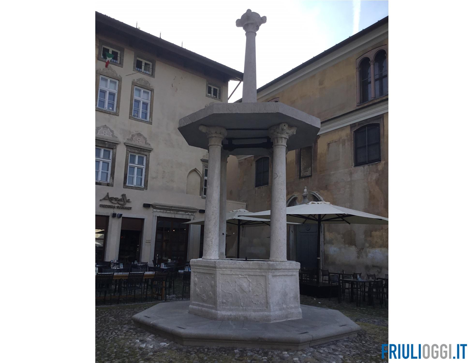 Udine, pozzo di piazza San Giacomo torna alla sua antica bellezza