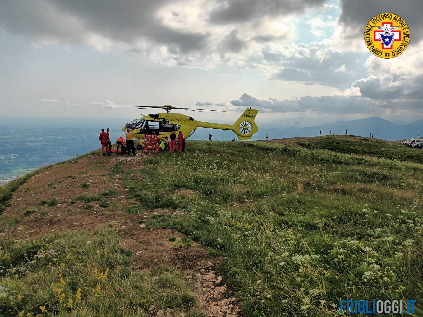 Gemona, caduto per 50 metri sul Monte Cuarnan, ferito un 70enne