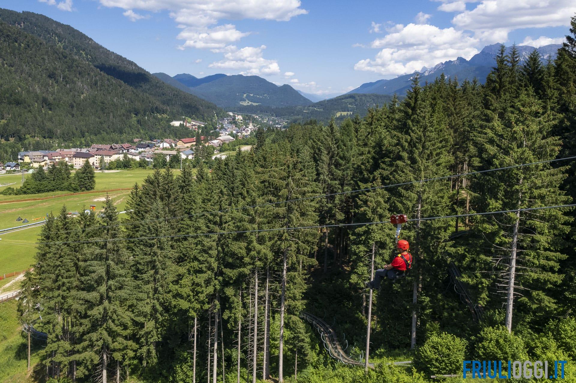 La nuova Zipline di Tarvisio, 560 metri di pura adrenalina