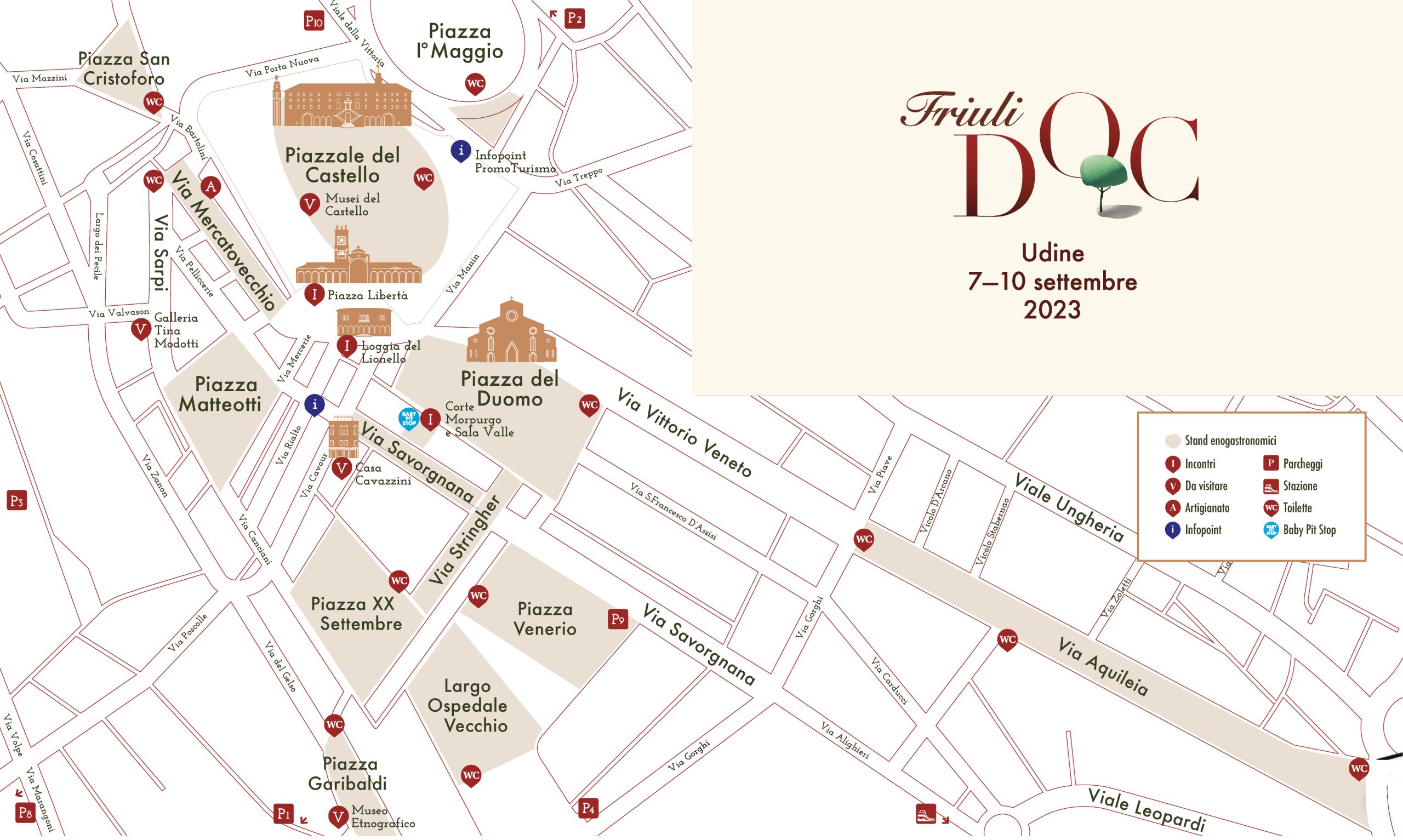 La mappa di Friuli Doc 2023 e l'elenco completo degli stand