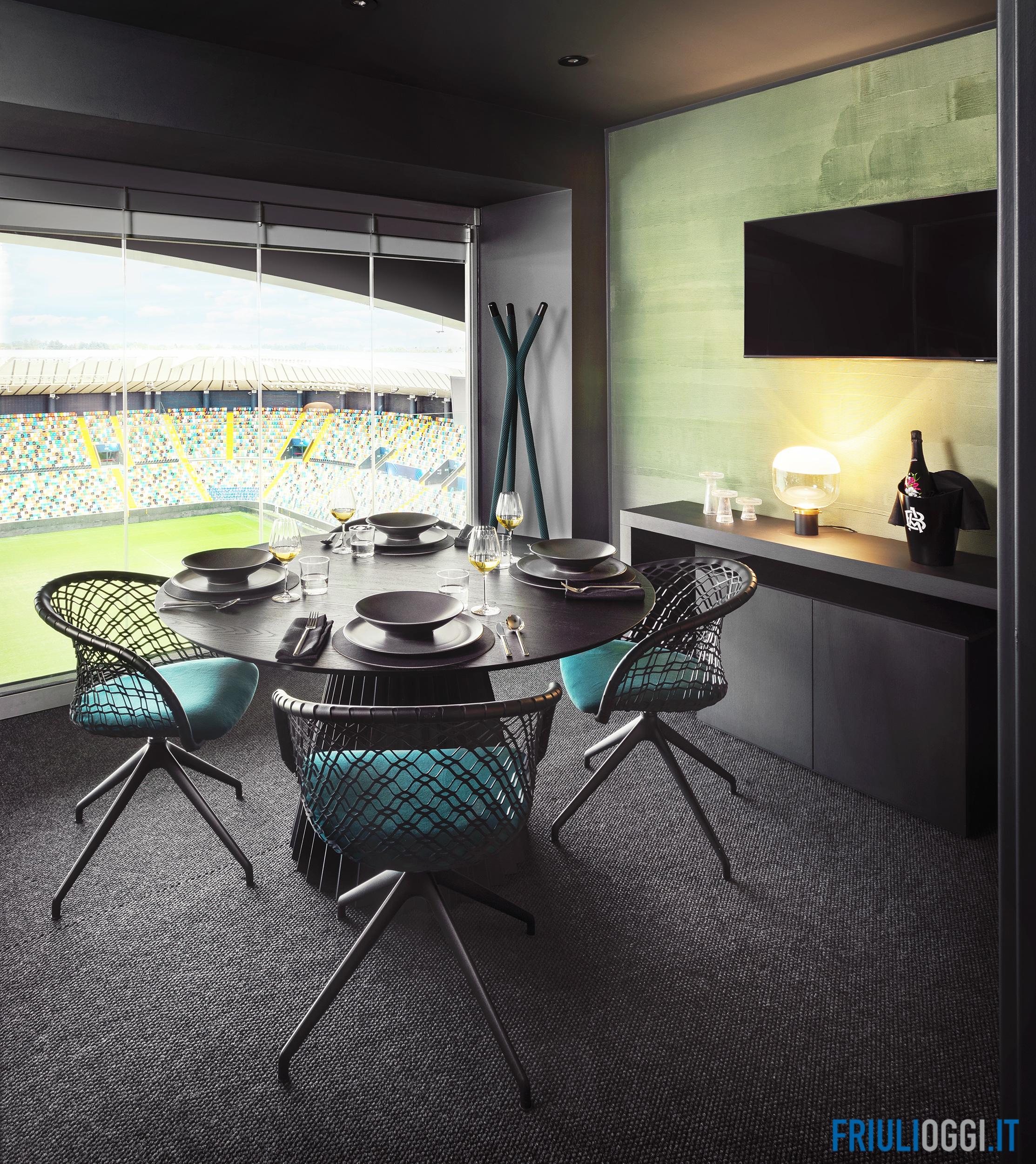 Stadio Friuli, le nuove suite di lusso per gustarsi la partita