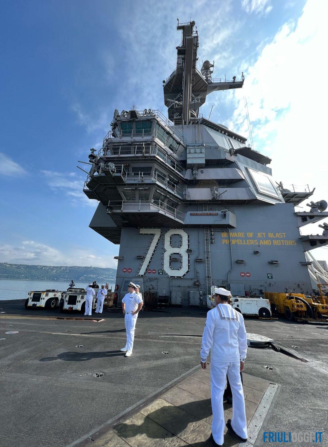 Fvg, è arrivata la portaerei più grande del mondo, la Uss Ford
