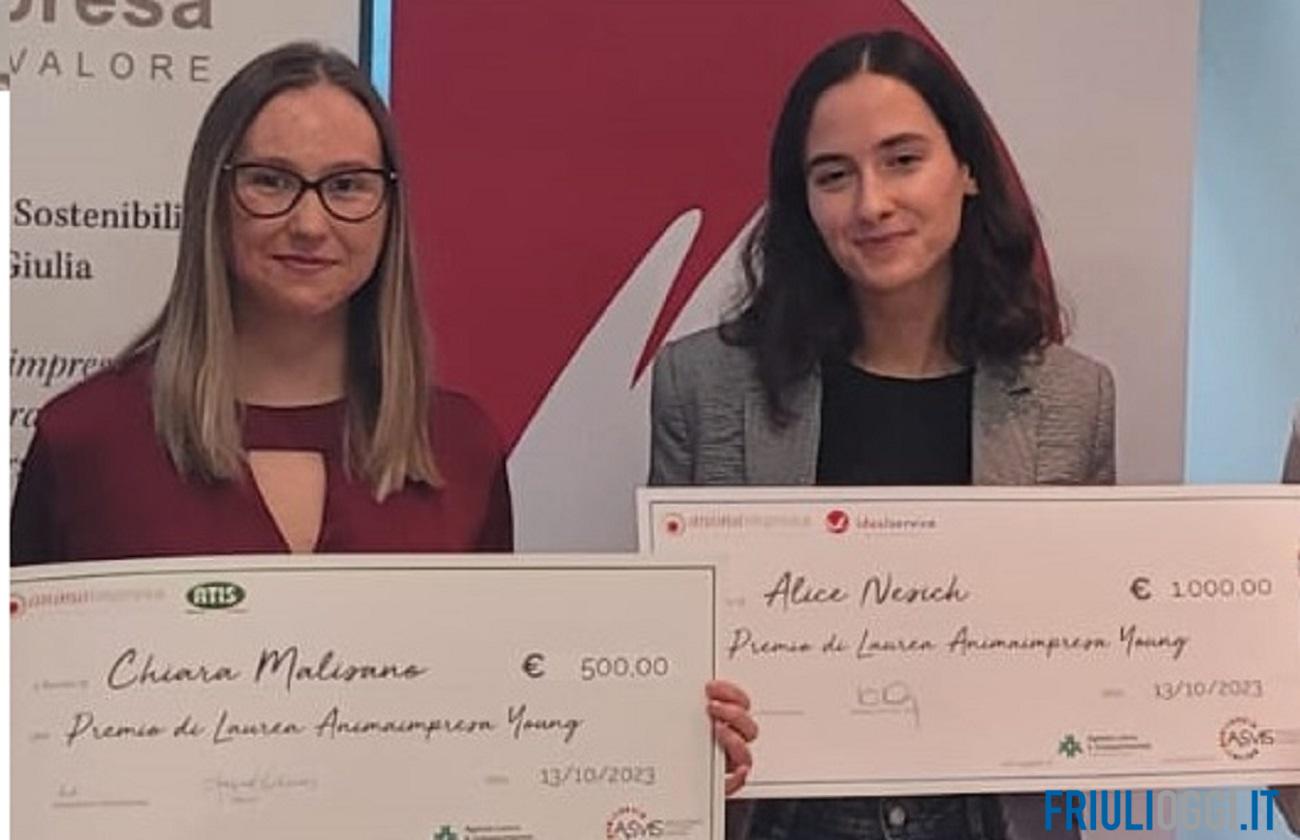 Un premio per la sostenibilità a due giovani dell'Università di Udine