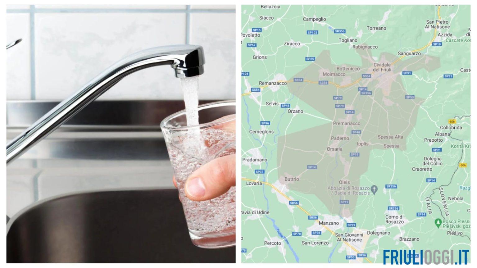 Acqua torbida, in 4 comuni del Friuli sconsigliata per uso alimentare