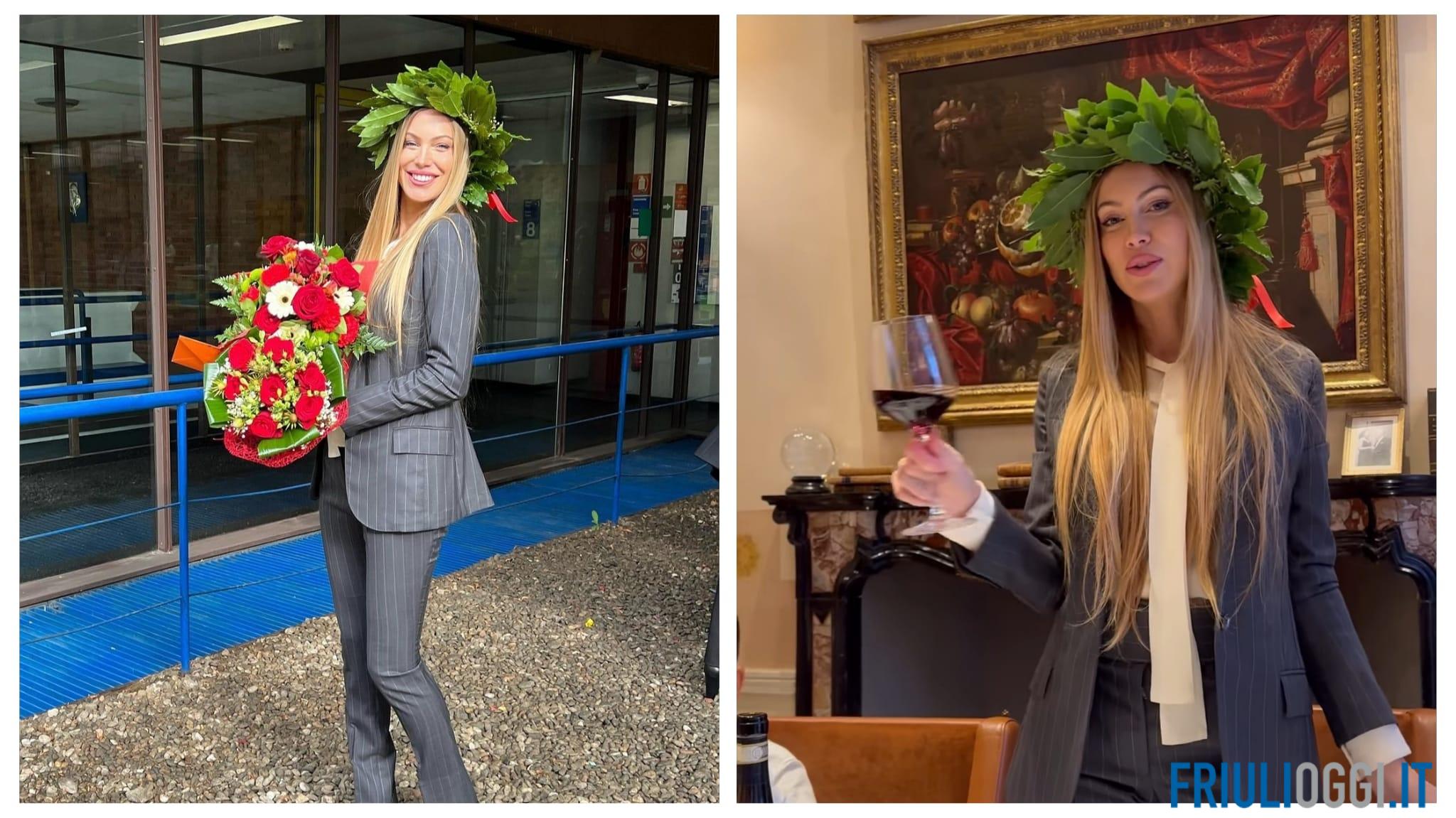 L'influencer friulana Taylor Mega si laurea: "Finalmente dottoressa"