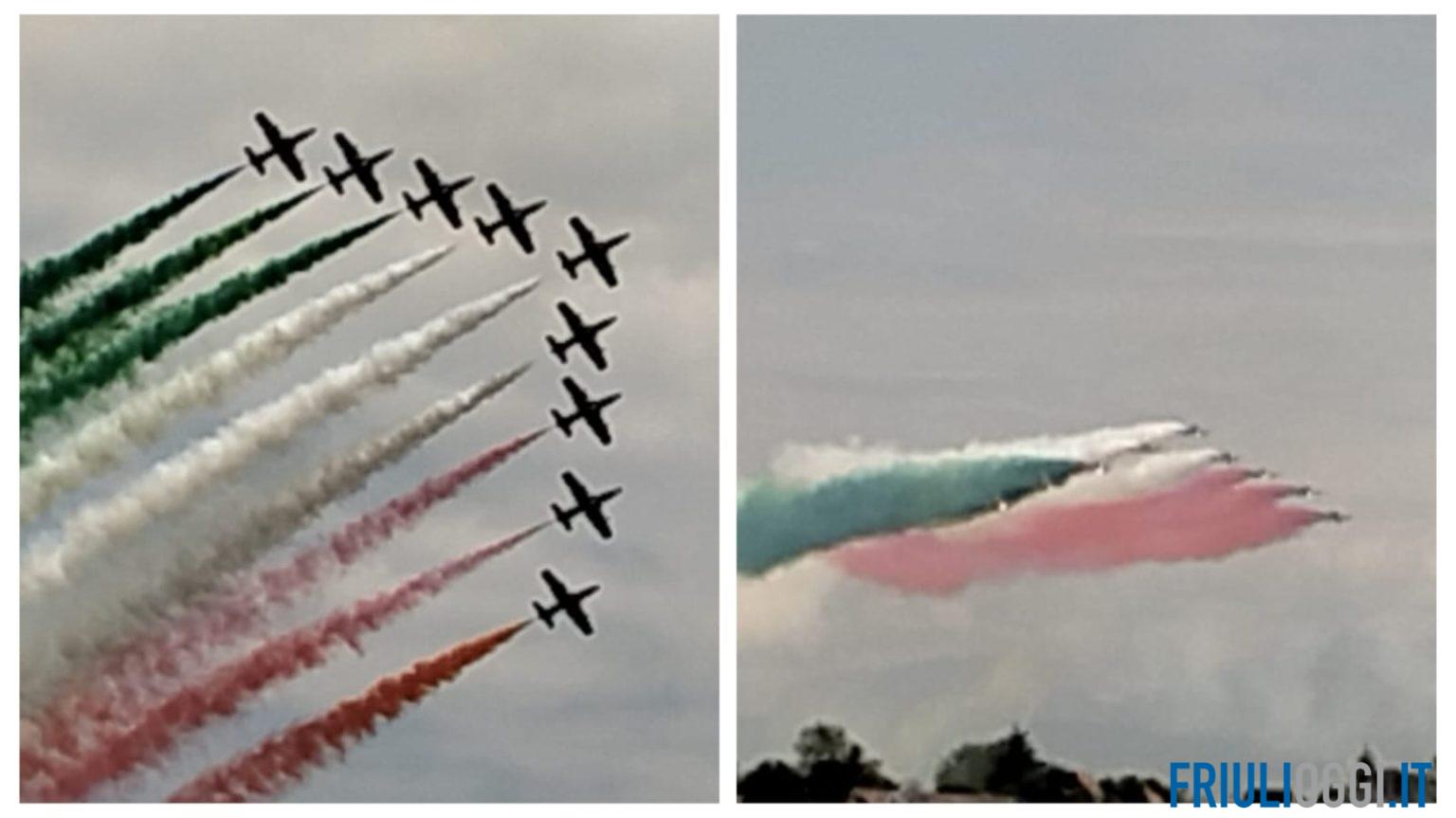Le Frecce tricolori incantano il Friuli: l'esibizione alla base di Rivolto