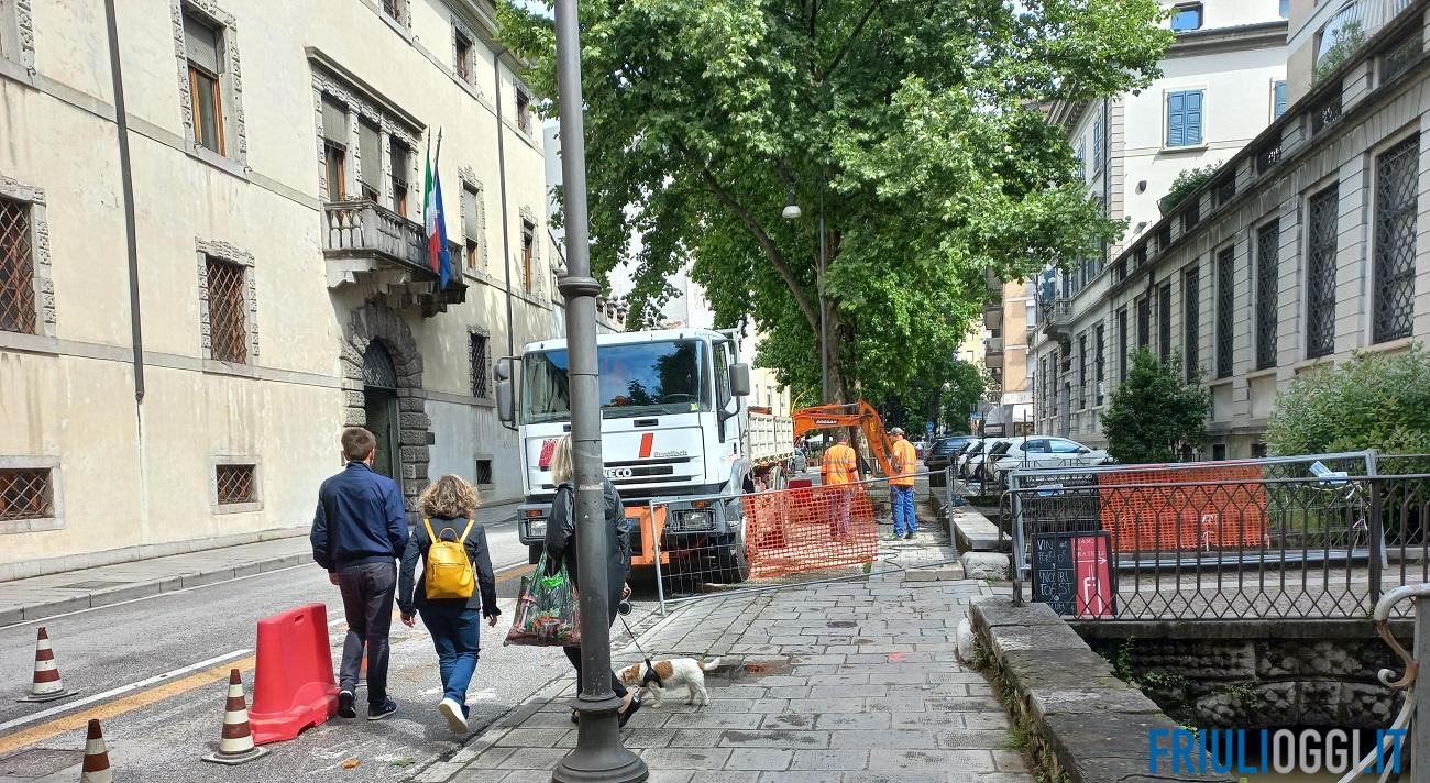 Udine, al via i lavori lungo la roggia di via Zanon