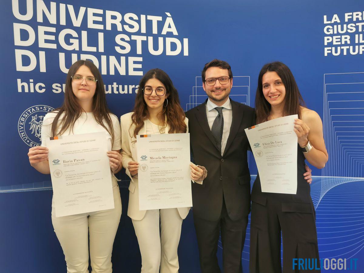 Invecchiamento attivo, premiate tre laureate dell’Università di Udine