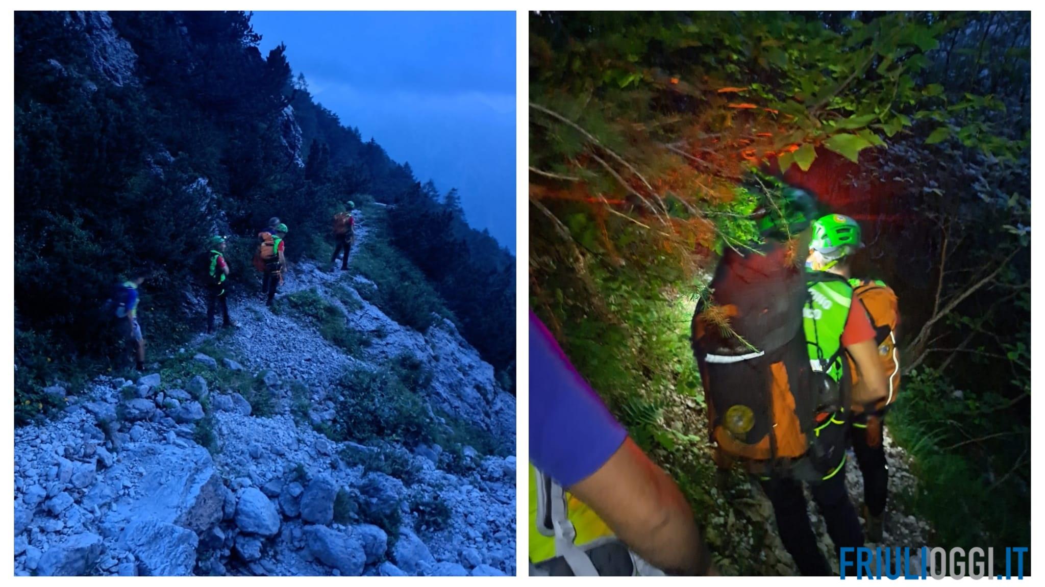 Perdono il sentiero, due giovani escursionisti soccorsi nella notte