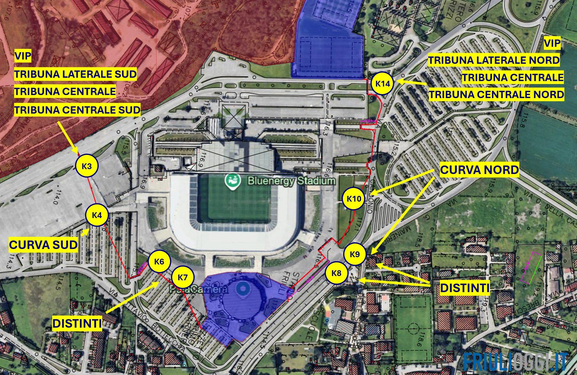 Udine blindata per Italia-Israele: divieti e controlli, cosa sapere