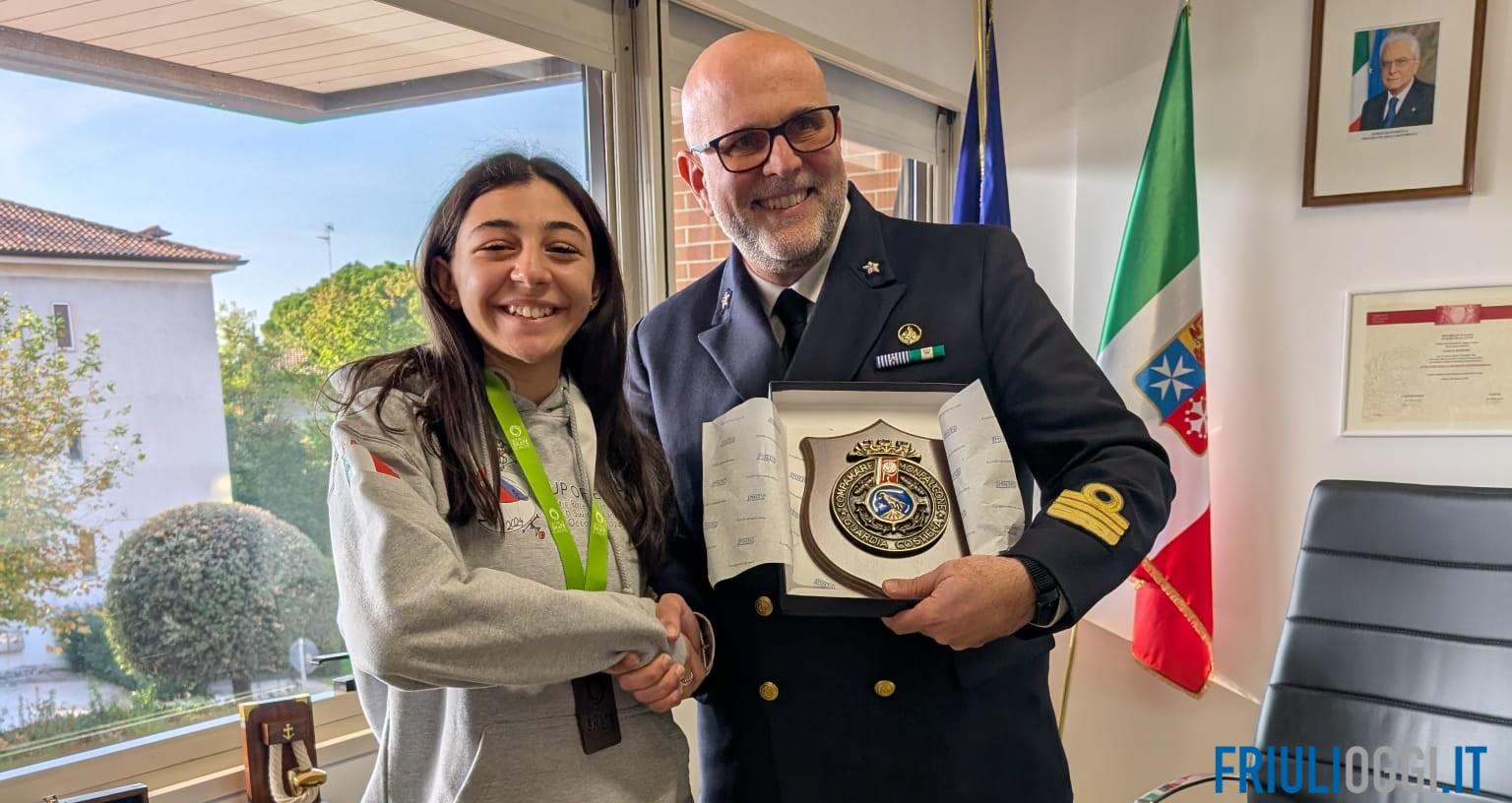 La Guardia Costiera festeggia il talento di Sofia Bruno