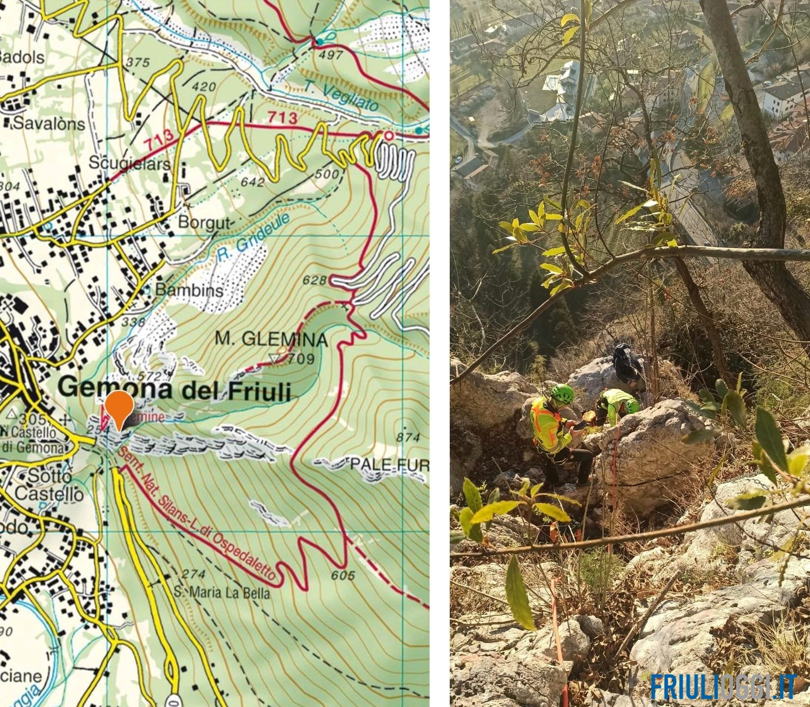 Perdono il sentiero scendendo dal monte Glemine: soccorsi