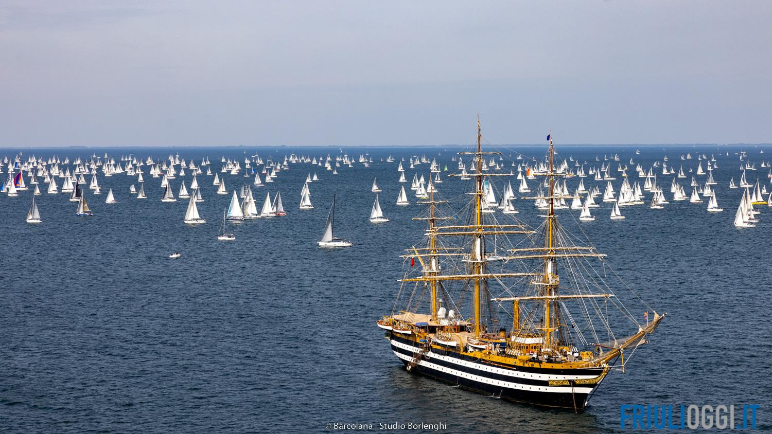 L'Amerigo Vespucci torna a Trieste: parata di barche in suo onore L'Amerigo Vespucci torna a Trieste: parata di barche in suo onore
