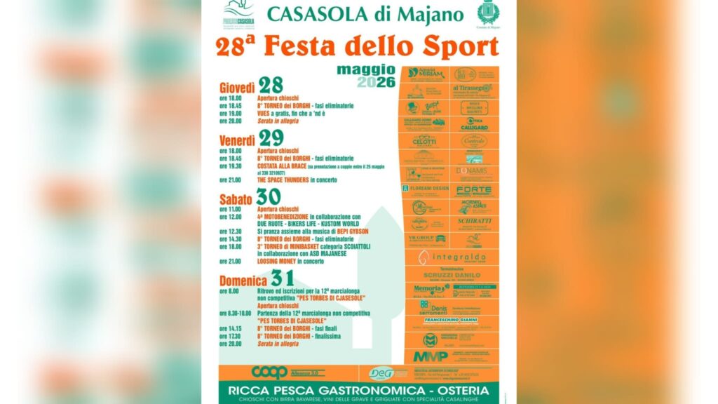 Festa dello Sport e della Pace a Casasola di Majano